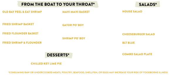 Menu – Neal & Pam's Online